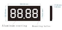 China Combination Digital 7 Segment Display Panel 260×120×17mm with 75mm Digit Height for Price and Information Display for sale