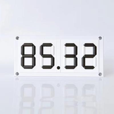 China Aluminum Alloy Frame Seven Segment Manual Turnover Display Board - 75mm Digits, 260×120×17mm Size for sale