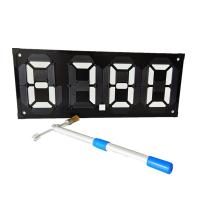 China LED Seven Segment Fuel Price Display Panel 180-280mm Digit Height IP65 Waterproof Magnetic Adjustment for sale