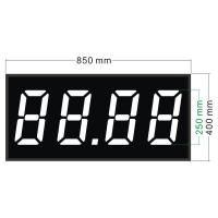 China Waterproof IP65 Gas Station 7 Segment Display Board with 180-280mm Digit Height and Magnetic Flip Technology for sale