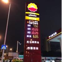 China 880×370mm IP65 Gas Station LED Price Display Board - DC24V Operation with 5000 CD/㎡ Brightness for sale