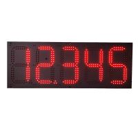 China Red LED Gas Station Price Display DC24V IP65 Waterproof 25mm Thickness with 5000CD Brightness for sale