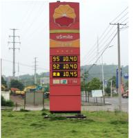 China 9-inch LED Gas Station Price Display IP65 Waterproof DC24V 5000CD/m² Brightness 25mm Thickness for sale