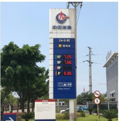 China IP65 16 Inch 5-Digit LED Gas Station Price Display - DC24V 25mm Thick Aluminum Panel for sale