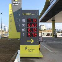 China 8 Inch Electronic LED Gas Price Sign with Wireless Controller - IP65 Waterproof, 5000CD/㎡ Brightness, DC24V for sale