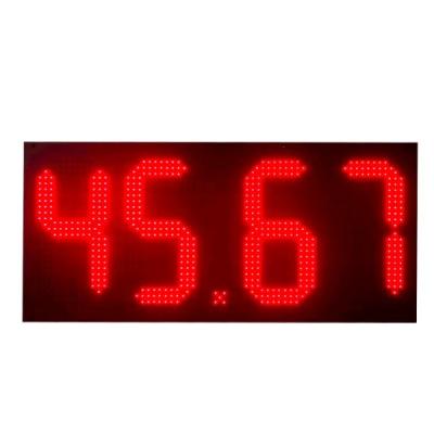 China High Brightness Outdoor Red LED Gas Price Sign - IP65 Waterproof, DC24V, 5000CD/m² Brightness for sale