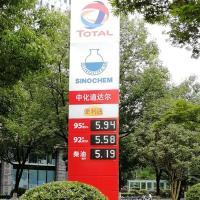 China High Brightness Outdoor Red LED Gas Price Sign - IP65 Waterproof, DC24V, 5000CD/m² Brightness for sale