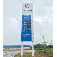 China 1400x650mm 7-Segment LED Gas Station Price Board - IP65 Rated, DC24V, 5000CD/㎡ Brightness for sale