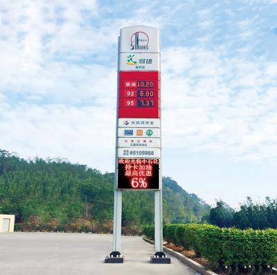 China DC24V LED Gas Station Price Sign with 340mm Character Height and IP65 Weatherproof Rating for sale