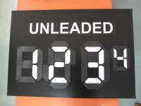 China Seven Segment Fuel Price Flip Signs LED Digital Board with 180-280mm Digit Height and Magnetic Adjustment for sale