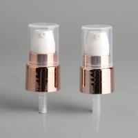 China 20/410 Plastic Cream Pump Treatment Pump Gold UV with PP Over Cap 20mm Output 0.12cc for sale