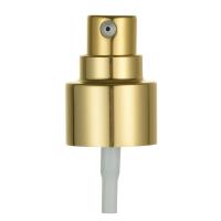 China 24/410 20/410 Cream Pump Dispenser Pump With Shiny Gold UV Disposable for sale