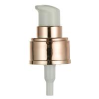 China 24/410 20/410 Cream Pump Dispenser Pump With Shiny Gold UV Disposable for sale