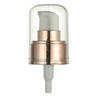 China 24/410 20/410 Cream Pump Dispenser Pump With Shiny Gold UV Disposable for sale