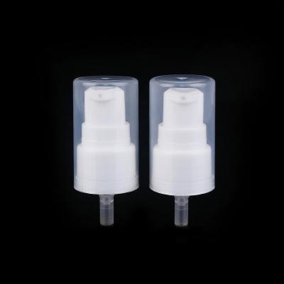 China 24/410 PP Over Cap Treatment Pump Plastic Dispenser Pump for Disposable Beauty Products for sale