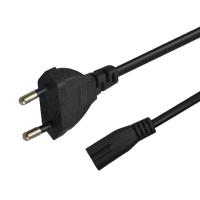 China 6.8mm O.D EU AC Power Cord 2 Pin Laptop Power Cable 2mtrs With Copper Conductor for sale