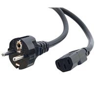 China Durable 2pin Plug Black EU Power Cord 1m 1.5m For Laptop Computer Monitor for sale