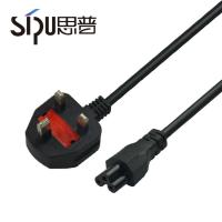China SGS 3 Prong AC Power Cord 220v UK Laptop Power Cord With Fuse for sale