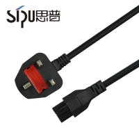 China SGS 3 Prong AC Power Cord 220v UK Laptop Power Cord With Fuse for sale
