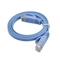 China Durable LSZH Jacketed Flat Cat6 Patch Cables Cat 6 Patch Cord 1 Mtr for sale