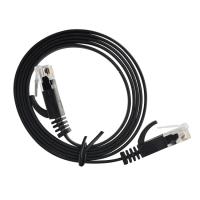 China Durable LSZH Jacketed Flat Cat6 Patch Cables Cat 6 Patch Cord 1 Mtr for sale