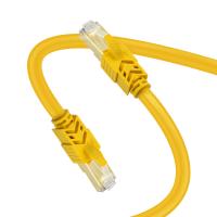 China Yellow Ethernet Cat 8 Patch Cord 1m - 15mtrs Round Shape For Instrumentation for sale