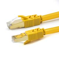 China Yellow Ethernet Cat 8 Patch Cord 1m - 15mtrs Round Shape For Instrumentation for sale