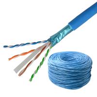 China 4 Pairs CCA Cat6a Lan Cable Utp Ftp Cat5e Network Cable HDPE Insulation for sale