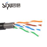China 5.8MM black utp cat5e cable outdoor copper communication cat5e network cable for sale