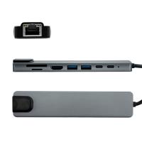 China Type-C USB 3.1 Hub 8 In 1 For Mobile Devices And MacBook Laptop Sipu Docking Station for sale