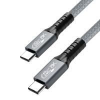 China New Product Grey USB 4.0 1M Lightning Fast Charging TYPEC TO TYPEC 40GBPS HDMI Cable 8K for sale