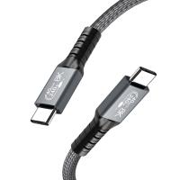 China New Product Grey USB 4.0 1M Lightning Fast Charging TYPEC TO TYPEC 40GBPS HDMI Cable 8K for sale