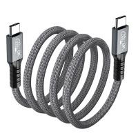 China New Product Grey USB 4.0 1M Lightning Fast Charging TYPEC TO TYPEC 40GBPS HDMI Cable 8K for sale