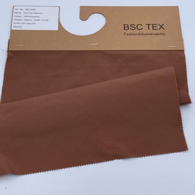 China 130gsm 75D Yarn Dye Polyester Memory Fabric Plain 100 Percent Polyester Material for sale
