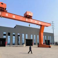 China 10T 15T 20T Gantry Crane On Rails 0-50m Rail Mounted Gantry Crane for sale