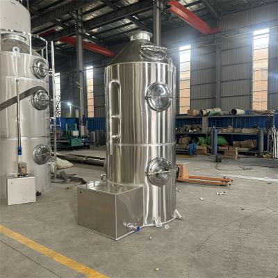 China Industrial Waste Gas Treatment Equipment Stainless Steel Mist Acid Fume Scrubber PP Spray Tower for sale