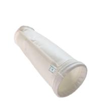 China Cement Plant Water Repellent Oil Coated Dust Collector Bag 130*2450 Polyester Dust Bag for sale