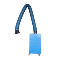 China Single Arm Blue Mobile Portable Dust Collector Welding Fume Extractor for sale
