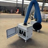China Industrial Portable Dust Collector 1.5 / 2.2 / 3kw Mobile Welding Fume Smoke Extractor for sale