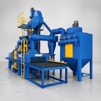 China Automatic Hook Type Shot Blasting Machine with Dust Collector for Metal Surface Cleaning for sale