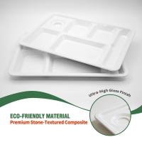 China Premium Stone-Textured Commercial Compartment Tray for sale