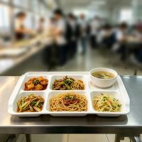 China Premium Stone-Textured Commercial Compartment Tray for sale