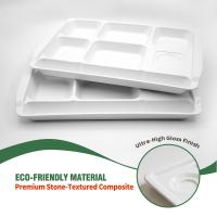 China Premium Stone-Textured Commercial Compartment Tray for sale