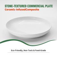 China Shatterproof Stone-Textured Deep Dinner Plate for Restaurants & Catering | FDA Safe Ceramic-Infused Composite Pasta Soup Bowl Plate for sale