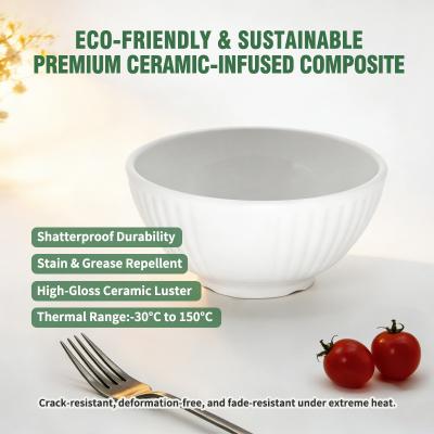 China Premium 4.5-Inch Fluted Commercial Bowl (Ceramic-Infused Composite) for sale