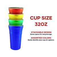 China 32oz(960ml) Super-Sized Wave Style Premium Aluminum Cups for sale