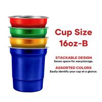 China 16oz(480ml)-B Eco-Friendly Premium Aluminum Cups for sale
