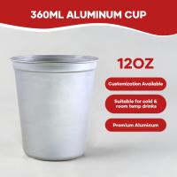 China 12oz(360ml) Eco-Friendly Premium Aluminum Cups - Custom Reusable Drinking Cold Cups for sale