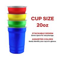 China 20oz (600ml) Wave Style Premium Aluminum Cups for sale