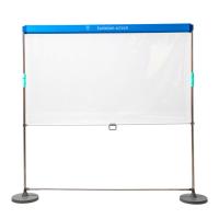 China ODM Floor Standing Sneeze Shield Blue White Isolation Screen For Hospital Seats for sale